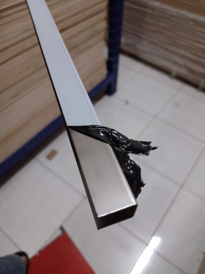 Jual JUAL LIST U STAINLES/ HAIRLINE SIKU U HAIRLINE 1 CM UNTUK CABINET ...