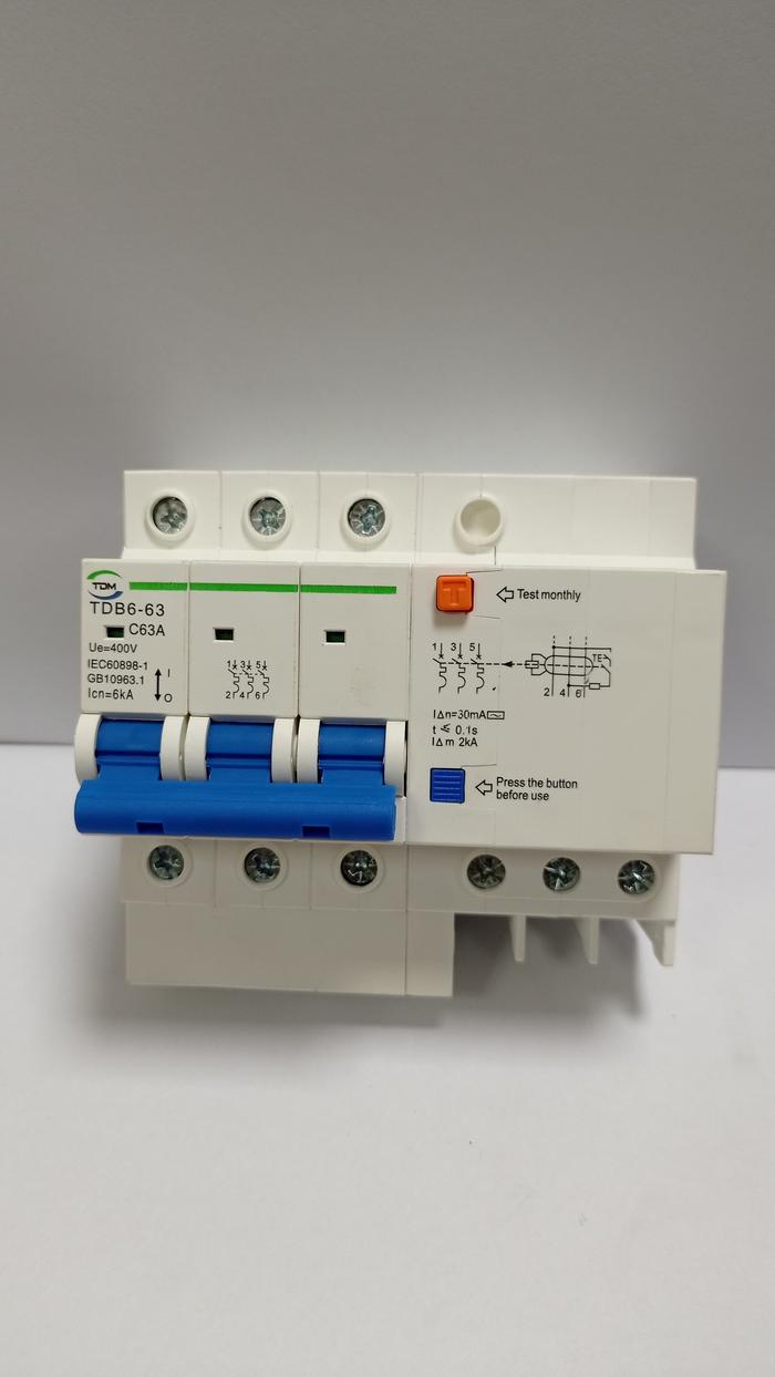 Jual RCBO TDM 3P TDB6-32 32A, 63A - 63A - Kab. Tangerang - PT. TRI DAYA ...