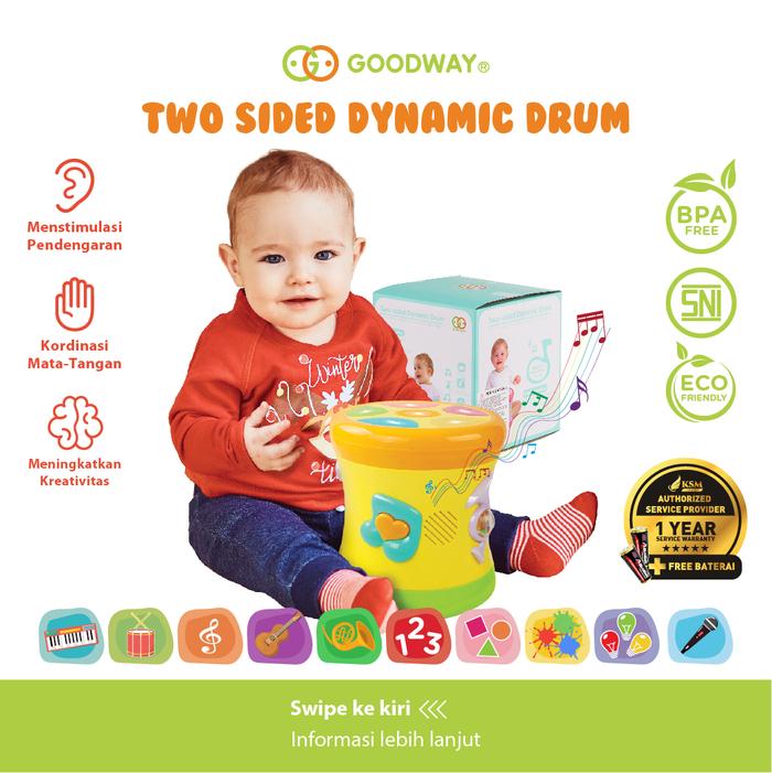 Promo Goodway Two Sided Dynamic Drum/Mainan Drum/Alat Musik Anak - Kota ...