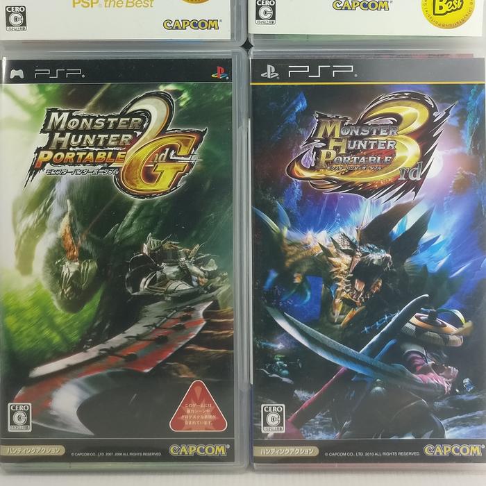 Jual PSP UMD Monster hunter portable 2nd G,3rd capcom jp game monhun 2 ...