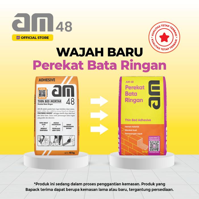 Promo AM 48 PEREKAT BATA RINGAN kemasan 40 kg - Jakarta Barat - AM Mortar Indonesia | Tokopedia