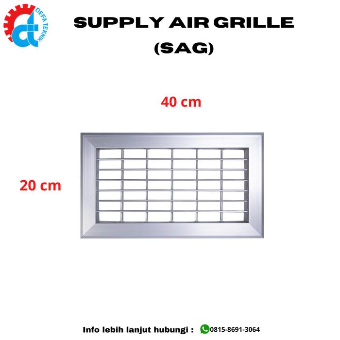 Jual Supply Air Grill SAG AC/Ventilasi AC UK dlm 40x20cm (400x200 mm ...