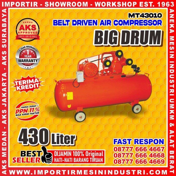 Jual Air Compressor Dinamo Kompresor Angin Udara 10 Hp 430 Liter 3 ...