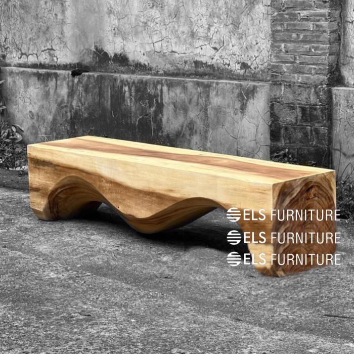Jual Bangku Kayu Balok lengkung Bench Unik Bangku Taman - Kab. Jepara ...