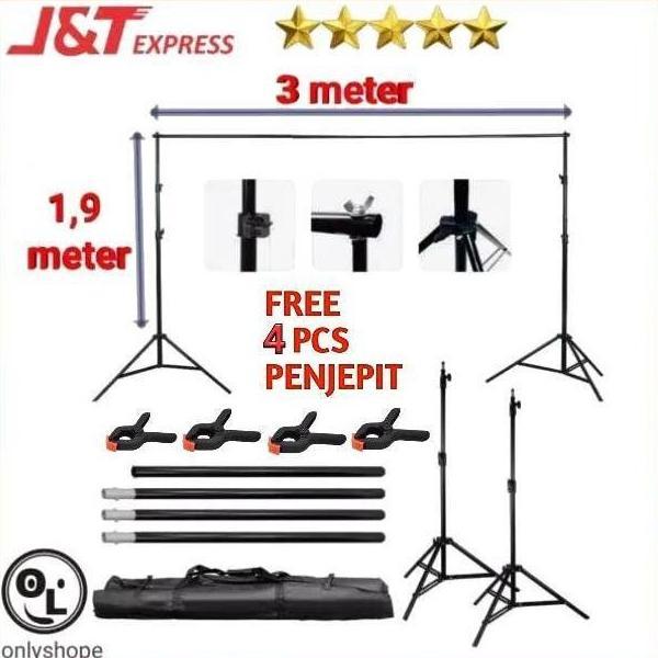 Jual Tiang Back Drop Foto Backdrop Fotografi Foto Studio Bracket Stand ...