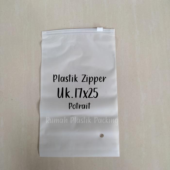 Jual plastik zipper bag 17x25 zipper lock storage bag plastik hijab ...