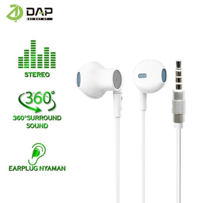 Jual Headset DAP DH-F3 Handsfree Extra Jack 3.5mm AUX Stereo - Jakarta ...