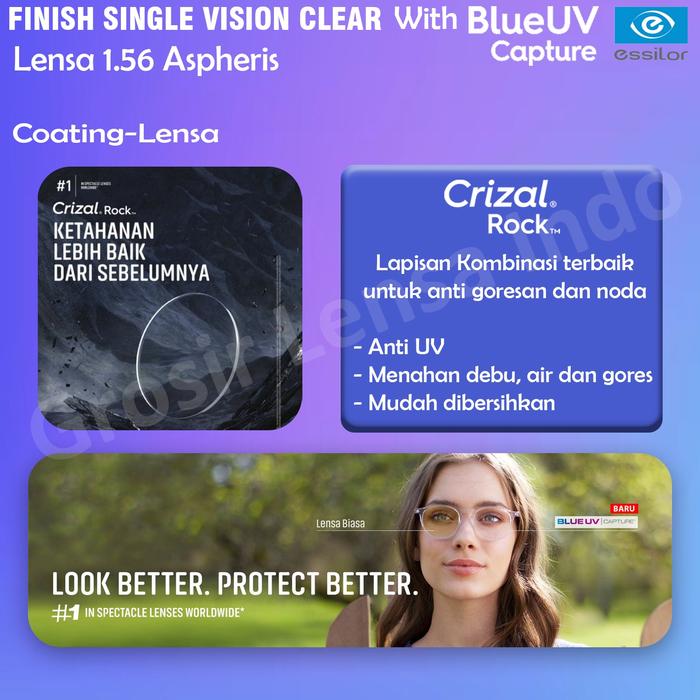 Jual Lensa Essilor FSV Super Blue UV capture Crizal easy uv - CRIZAL ...