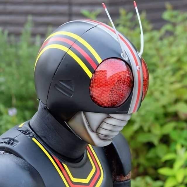 Jual helm half face SNI custom cosplay Kamen rider black ukuran XL ...
