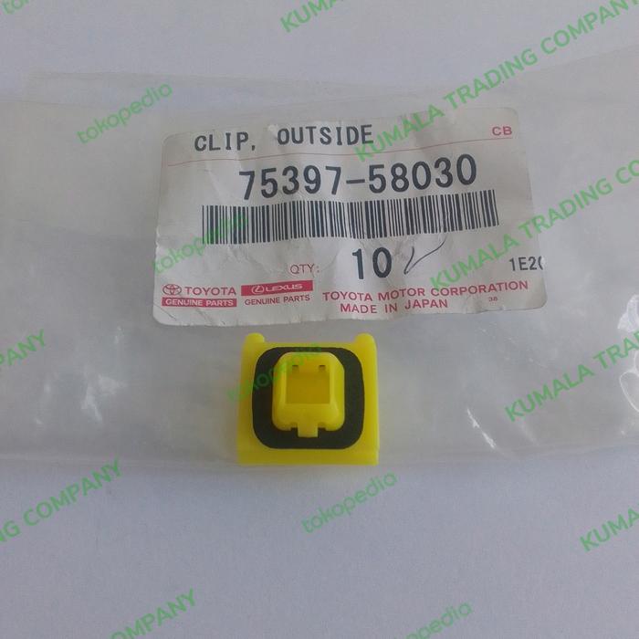 Jual Clip, Outside Moulding, 75397-58030, ORI TOYOTA ALPHARD/ VELLFIRE ...