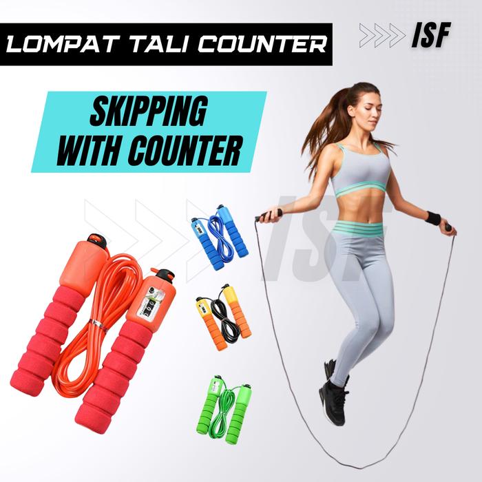 Promo Jump Rope Skiping Soft Handle with Counter / Tali Lompat Skipping ...