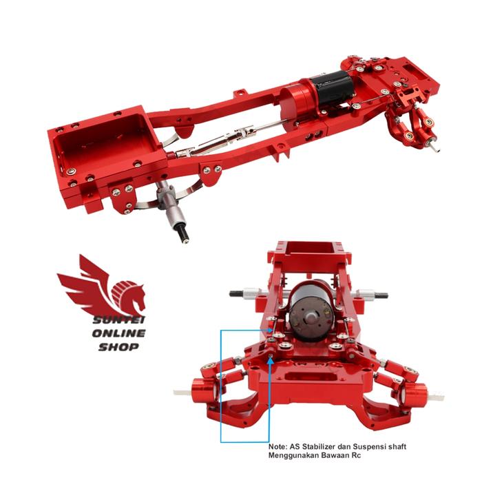 Jual WPL D12 D42 Upgrade Metal CNC Frame Full kit With Motor 370 - Kota ...