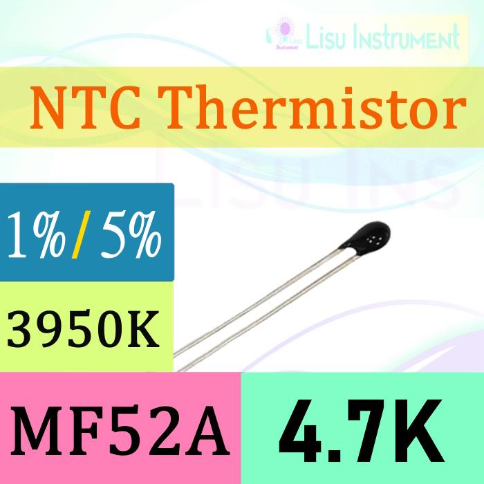 Jual Thermistor Temperature Sensor Ntc Mf52AT-103/3950 4.7K Ohm 5% - 1% ...