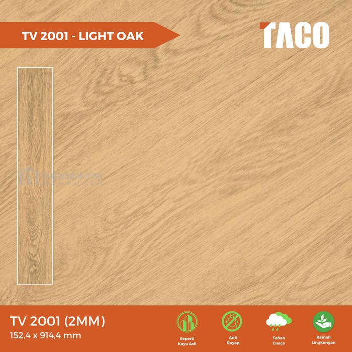 Jual TACO Lantai Vinyl 2mm TV 2001 Light Oak / Lantai Motif Kayu Taco ...