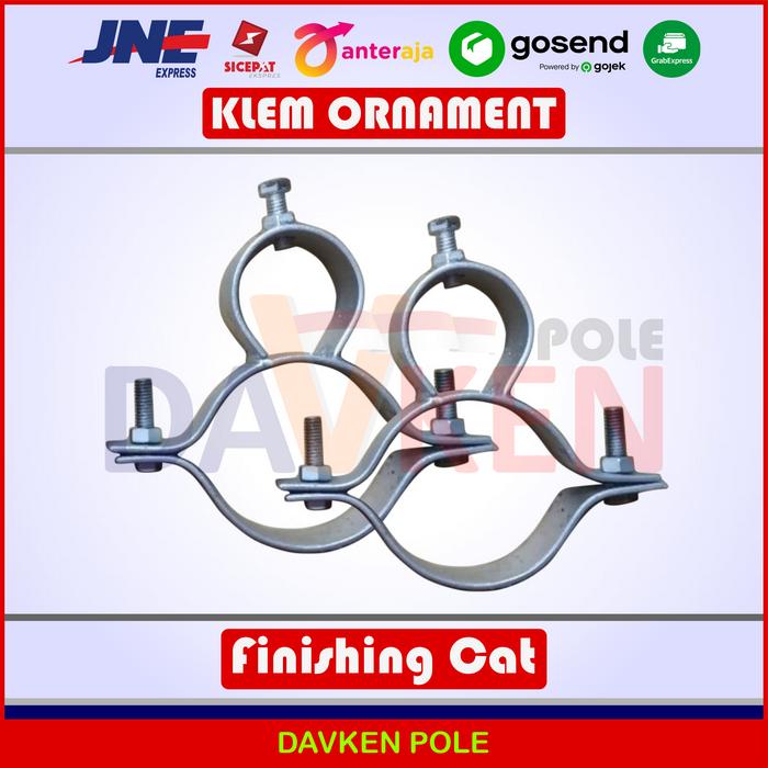 Jual Klem Stang Pipa Tiang Ornament Lampu PJU 3 Inch & 4 Inch - Cat ...