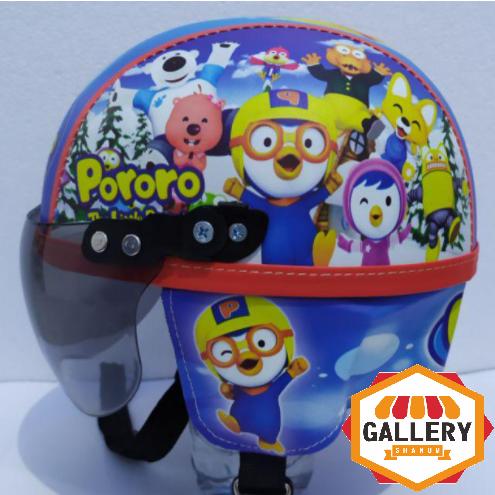 Jual Helm Pororo Anak Retro All Size Usia 2-4 Tahun Anak Cowo & Cewe ...