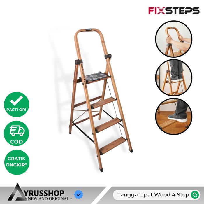 Jual Tangga Lipat Aluminium 4 Step Kokoh Praktis Ringan/Fixsteps/Slim ...