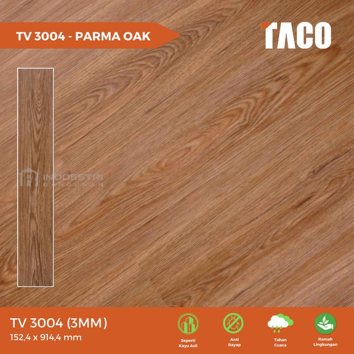 Jual TACO Lantai Vinyl 3mm TV 3004 Parma Oak / Lantai Motif Kayu Taco ...
