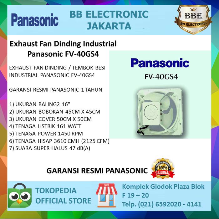Promo Exhaust Fan Dinding Industrial Panasonic FV-40GS4 Cicil 0% 3x ...