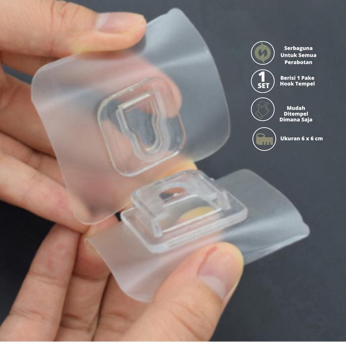 Jual 1 SET Socket Hook Tempel Gantungan Tembok / Socket Hook Tempel ...
