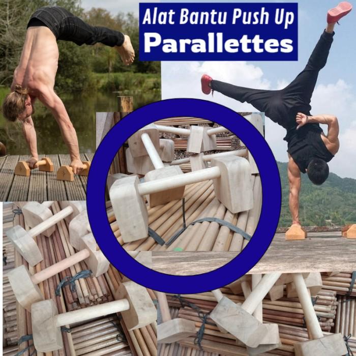 Jual Alat Bantu Push up Bar Parallettes Wooden Handstand Planche ...