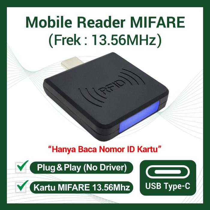 Jual Mobile Reader MIFARE Classic Card 13.56MHz 14443A Android USB Type ...