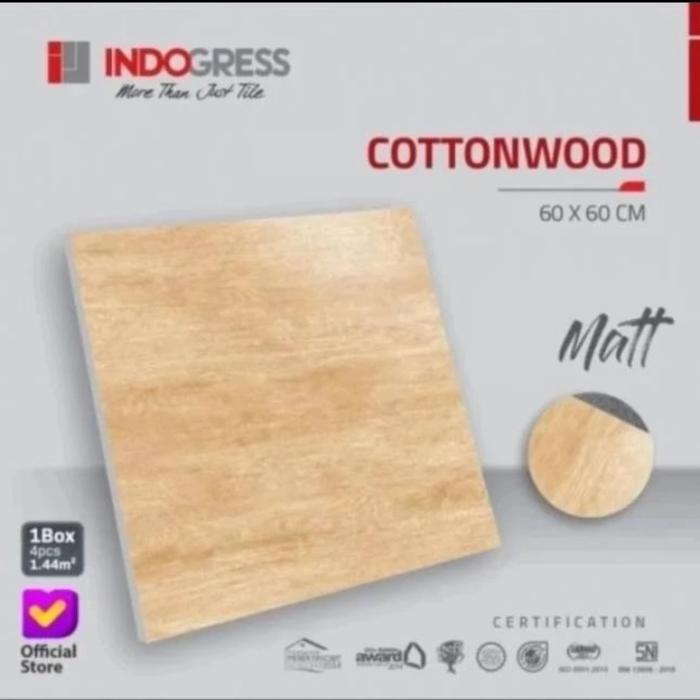Jual granit lantai 60x60 indogress motif kayu cottonwood matt - Kab. Bogor - PT. MANDIRI JAYA ...