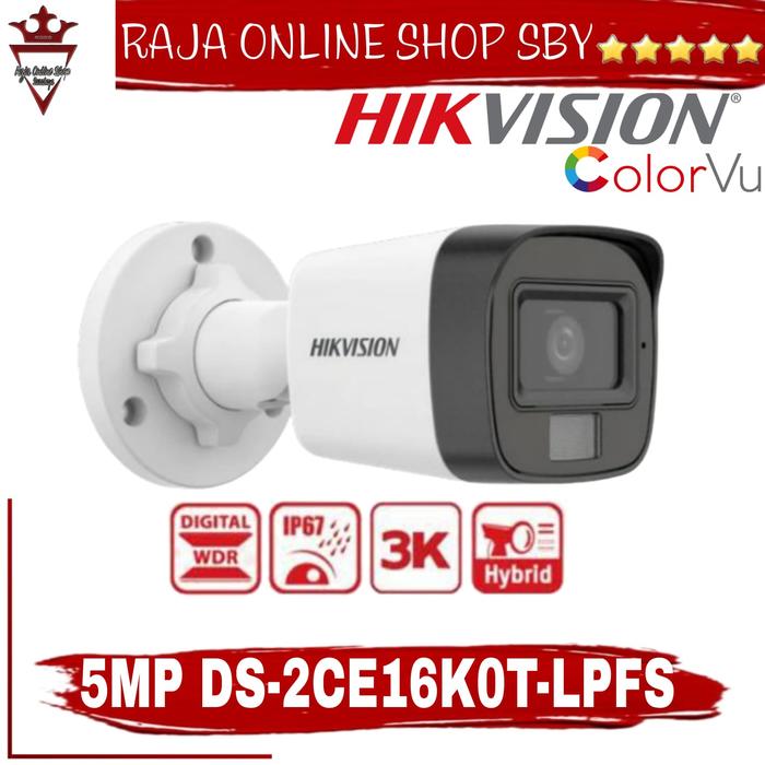 Jual CAMERA CCTV OUTDOOR HIKVISION 5MP DS-2CE16K0T-LPFS Dual-Light Audio - Kota Surabaya - RAJA ...
