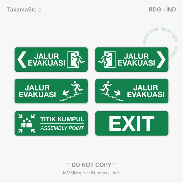 Jual RAMBU PLANG K3 JALUR EVAKUASI 30CM X 10CM AKRILIK - Kota Bandung - Takama Rambu Store ...