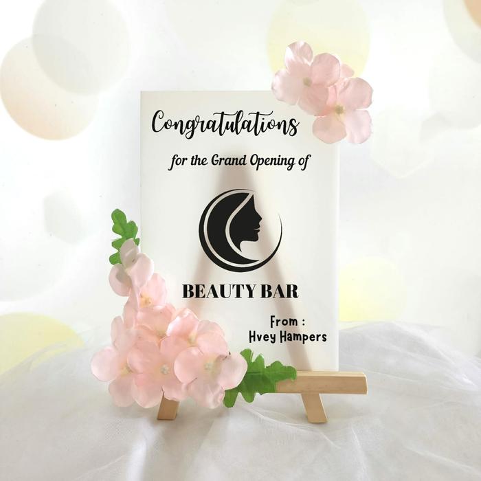 Jual Standing acrylic papan ucapan akrilik meja grand opening ultah ...