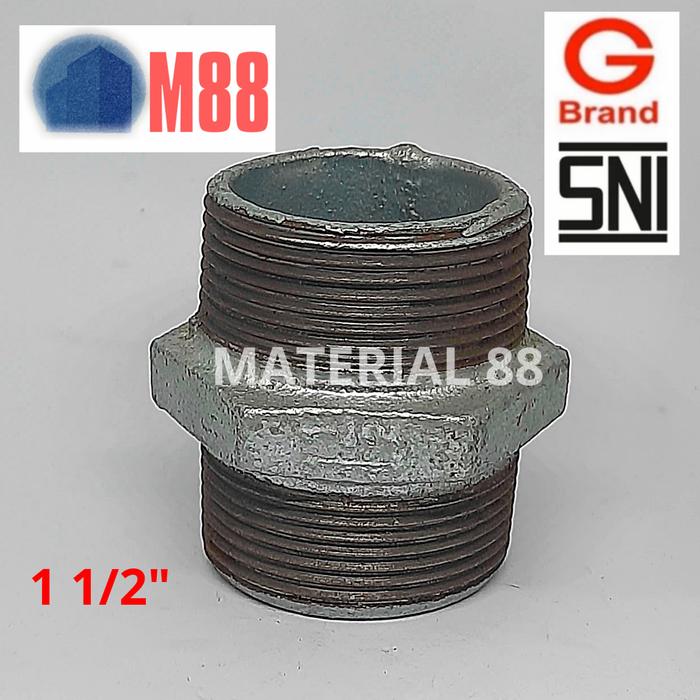 Jual Double Nepple 1 1/2" Galvanis Besi-Dobel Nipel Nepel Neple Niple 1 ...