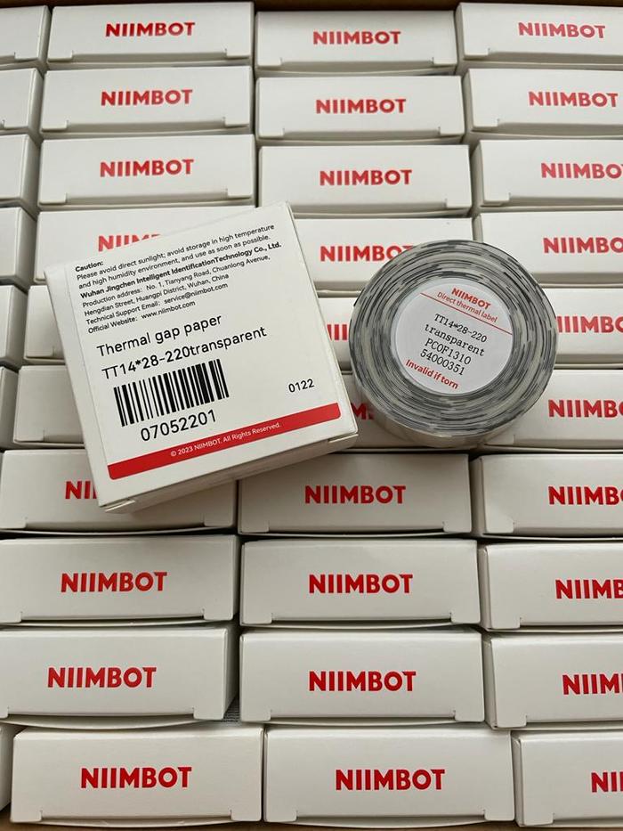 Jual ORIGINAL NIMBOT Thermal label stiker CLEAR TRANSPARAN D11 D101 ...