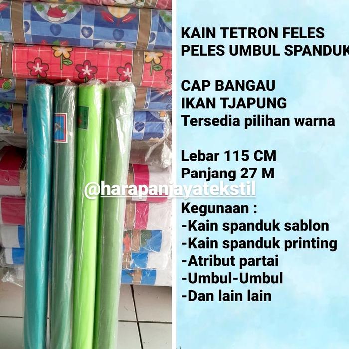 Jual KAIN TETRON PELES UMBUL SPANDUK LEBAR 115CM CAP BANGAU IKAN ...