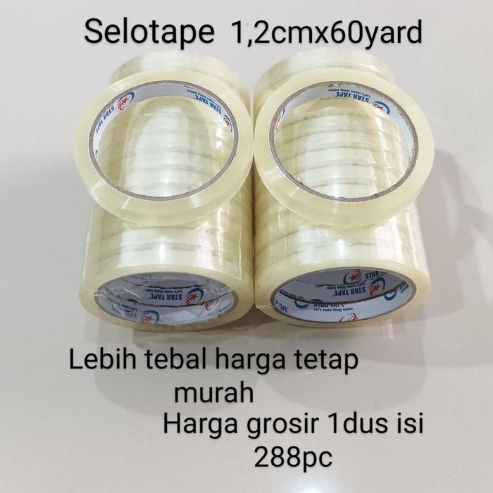 Jual Selotape selotip isolasi solatape solatip bening setengah 1/2 inch ...