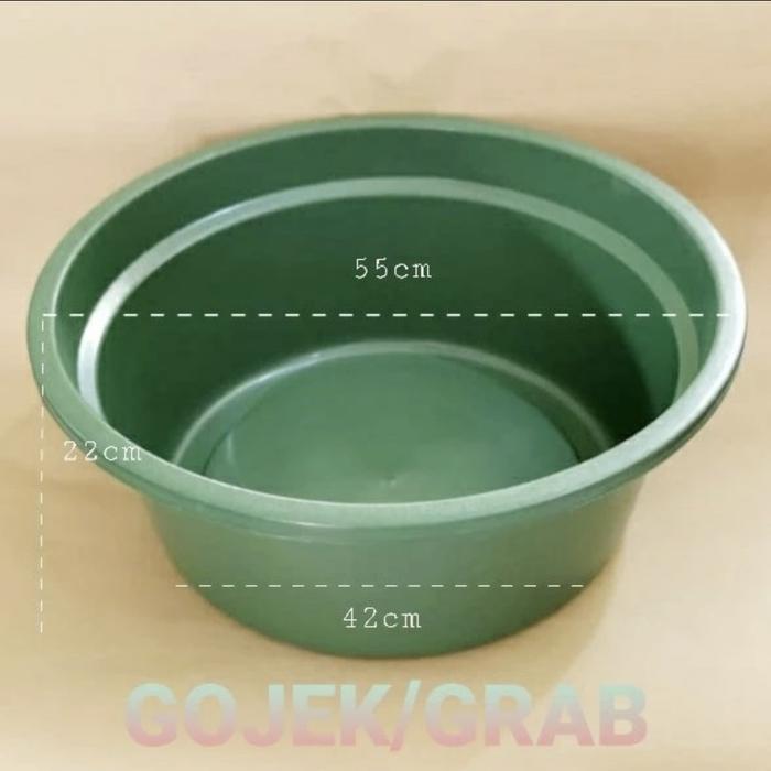 Jual Baskom Besar Diameter 55 cm | Ember Plastik | Bak 24 Hijau - Kab ...