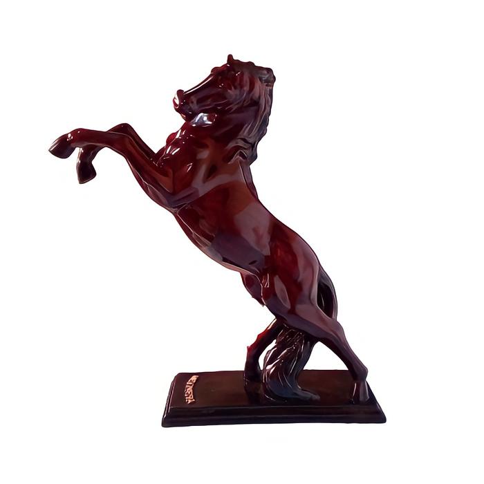 Jual Pajangan patung meja unik mewah kuda masteng coklat ukuran besar ...