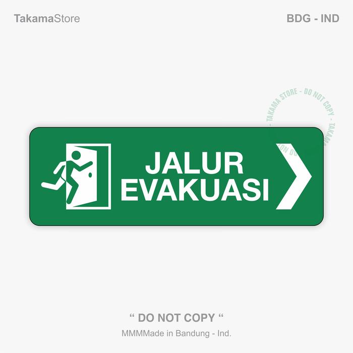 Jual RAMBU PLANG K3 JALUR EVAKUASI 30CM X 10CM AKRILIK - Kanan - Kota ...