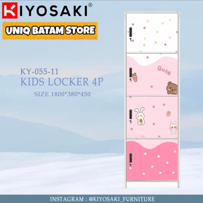 Jual KIDS LOCKER LEMARI BESI DRAWER MOTIF KIYOSAKI 4 PINTU [ BATAM ...