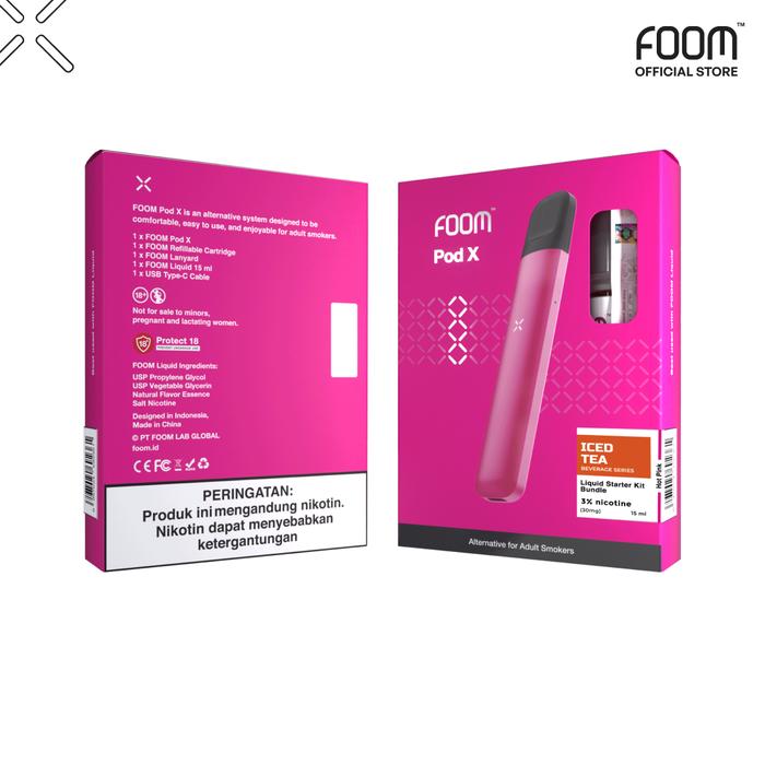 Jual FOOM POD X BUNDLING LIQUID (HOT PINK ICED TEA 15ML) - Jakarta ...