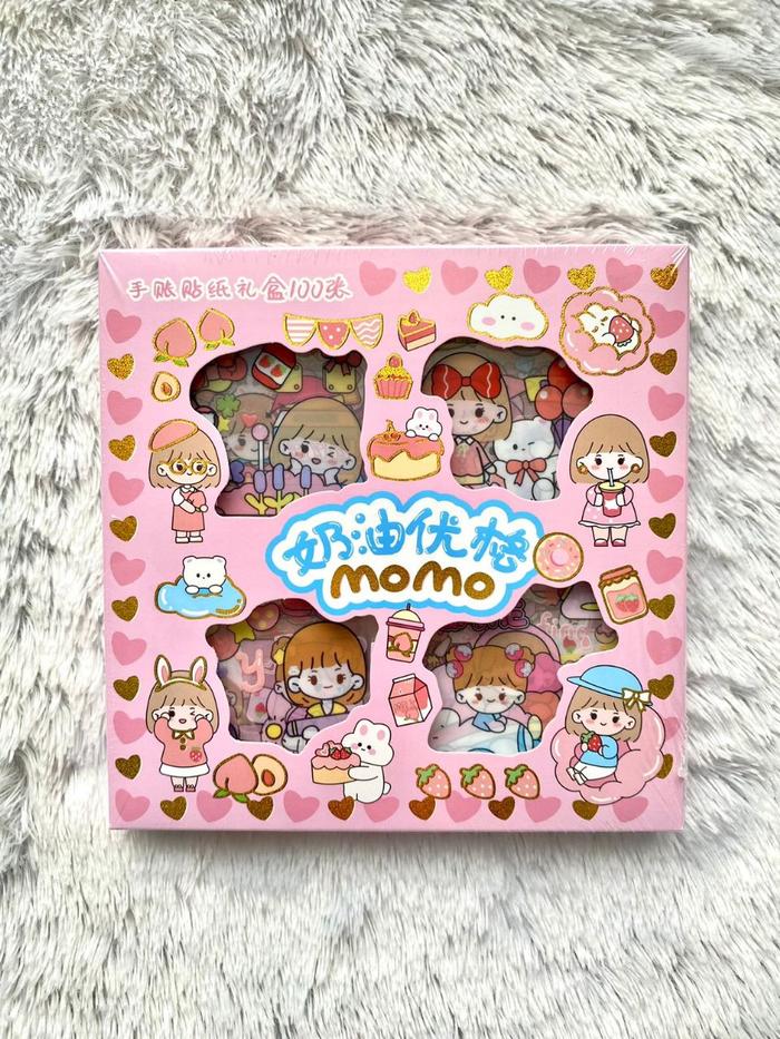 Jual Stiker Momo 100lembar Sticker Deco Botol Diary Korea Lucu Anti Air ...