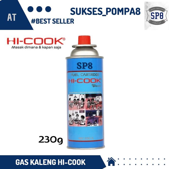 Jual Gas Kaleng HI-COOK 230gr / Gas Cartridge Refill / Gas Portabel ...