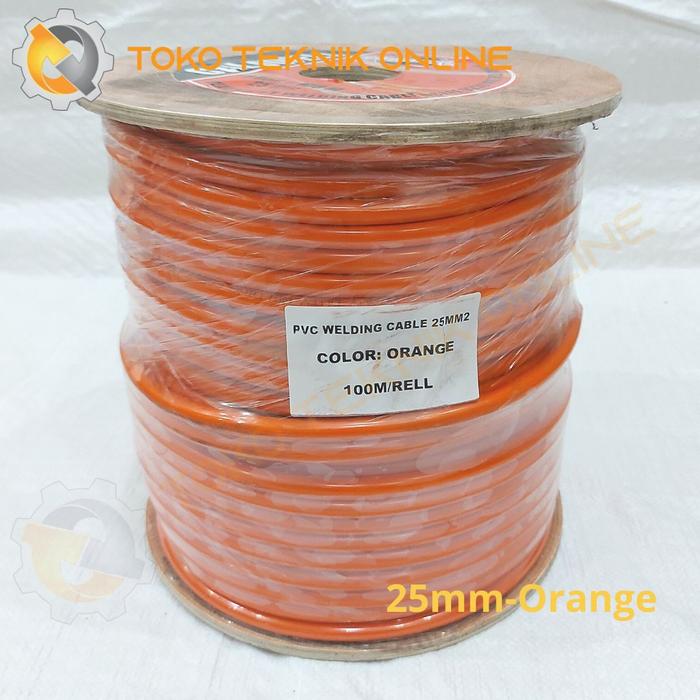 Jual WELDING CABLE – KABEL LAS PVC 25 MM 100 METER – ORANGE FULL ...