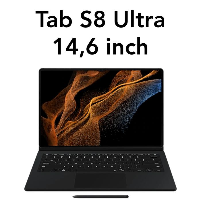 Jual Original Samsung Tab S8 Ultra S7 Plus FE KEYBOARD Bookcover S7fe ...