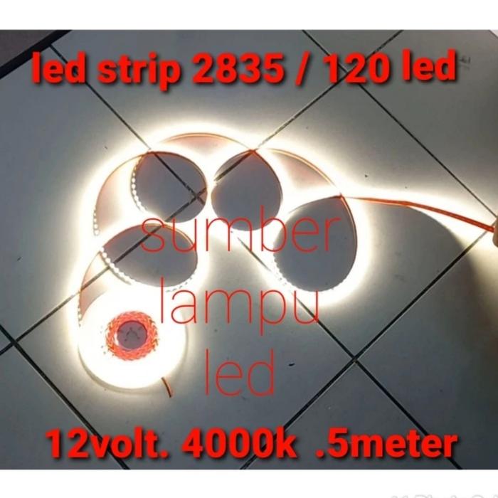 Jual strip light 4000k natural white 2835 indoor drop ceiling 120led ...