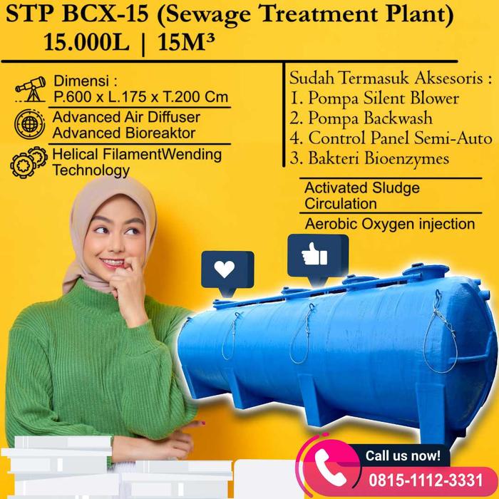 Jual TANGKI TIPE HORIZONTAL SILINDER 15000 LITER 15M3 / STP BIOTECH ...