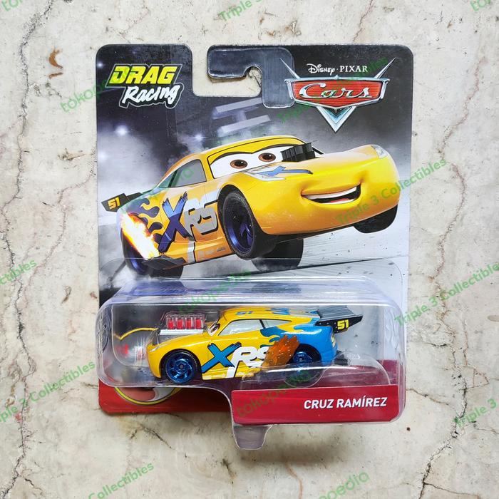 Jual Diecast 1/55 Mattel Disney Cars CRUZ RAMIREZ Drag Racing XRS ...