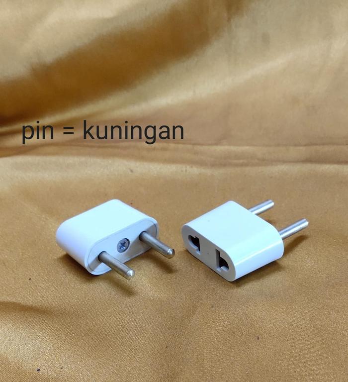 Jual Over Steker Kuningan Putih, Colokan Gepeng/Pipih ke Bulat ...