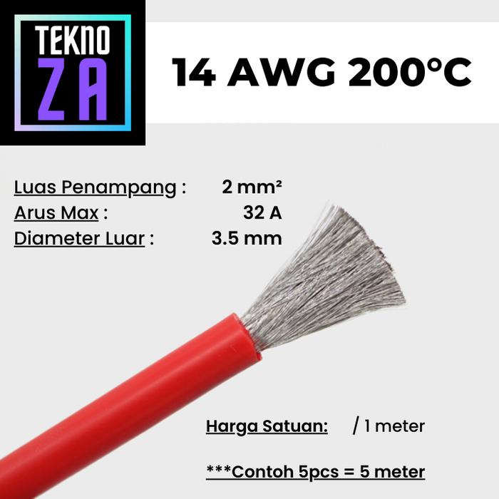 Jual Kabel AWG Extra Soft Silicon High Temperature 14AWG - 22AWG 200°C ...