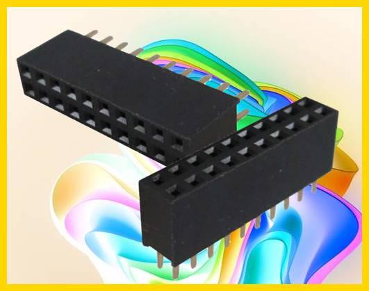 Jual Pin Header Female Double Row pitch 2mm height 4.6mm - 2x10 - Kota ...