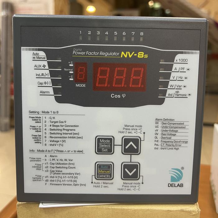 Jual POWER FACTOR REGULATOR DIGITAL DELAB 8STEP NV-8s NEW - Jakarta ...